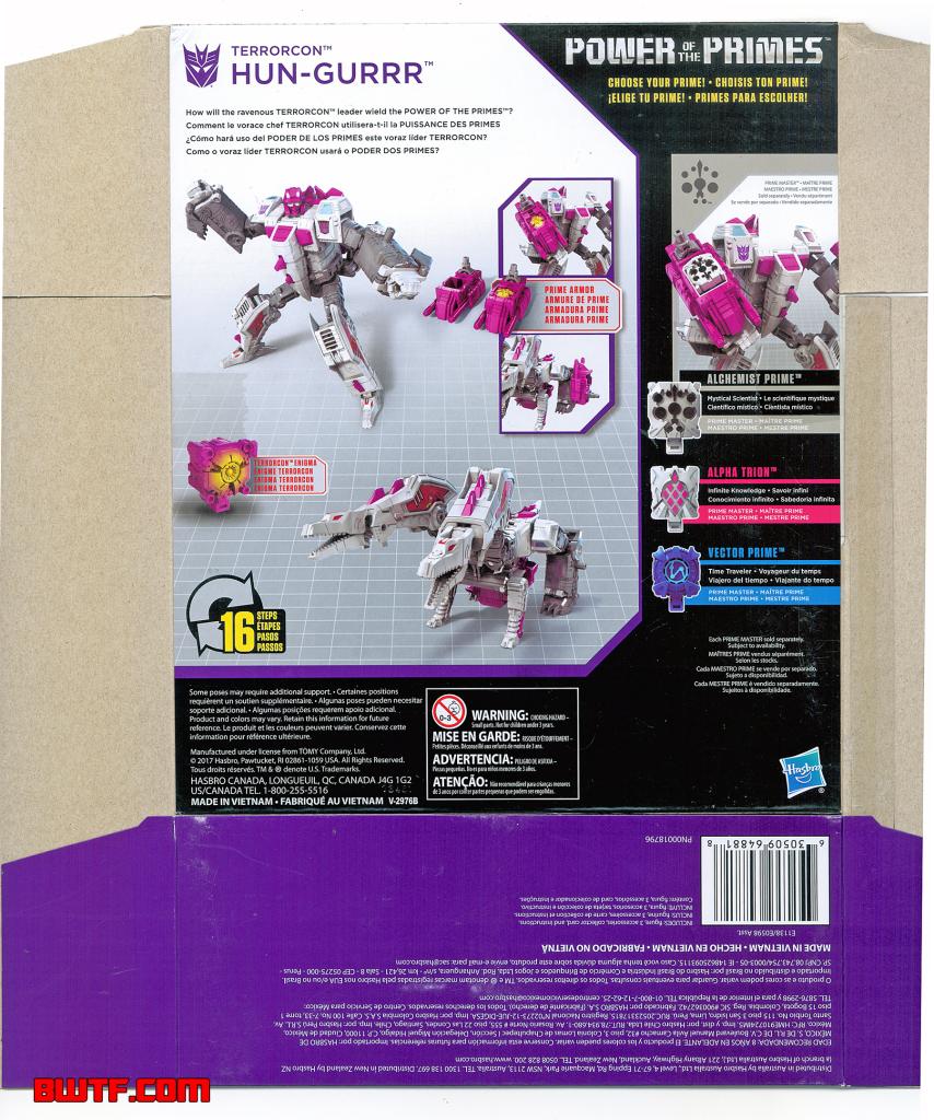 "Generations" Power of the Primes Terrorcon Hun-Gurrr Toy Review | Ben ...